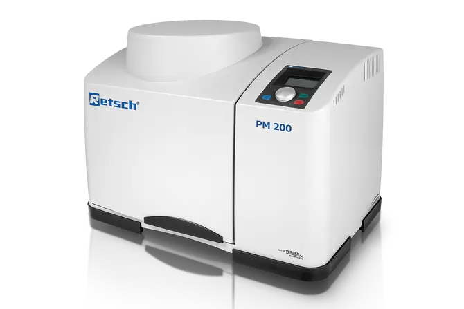 Retsch Planetary Ball Mill PM 200, 230 V, 50/60 Hz, with 2 Grinding Stations, Speed Ratio 1 : -2